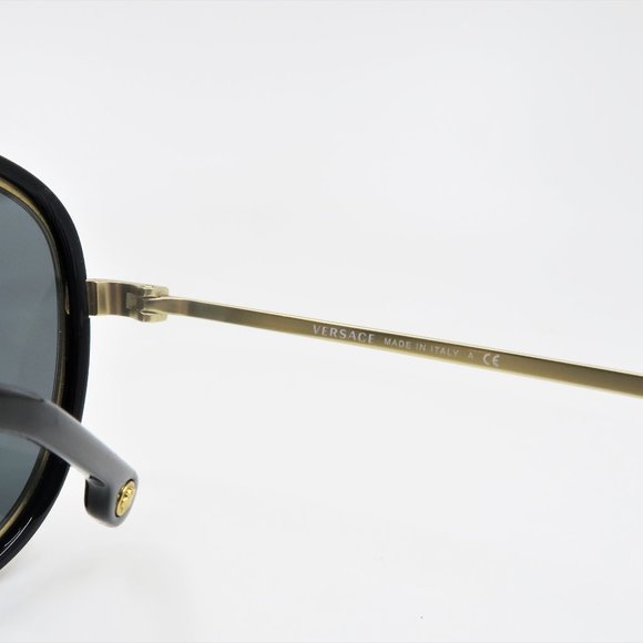 Versace | Accessories | Versace Mod 293 142887 Unisex Aviator Blackgold ...